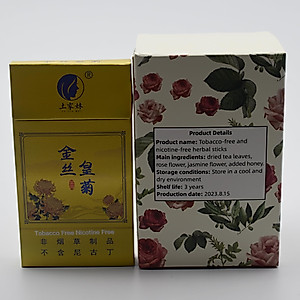 Fetcasy Honey and Rose Herbal Cigarettes， Tobacco and Nicotine Free， 2 Packs 40 Smokes