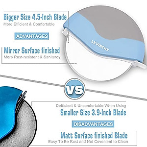 LEVINCHY Pizza Cutter Wheel, Easy to Clean Detachable Slicer, Pizza Slicer Cutter, Premium Spuer Sharp Stainless Steel, with Protective Blade Guard, Large Size, Blue