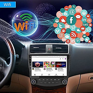 AWESAFE Car Radio Stereo 10 inch Touch Screen Head Unit for Honda Accord 7th 2003 2004 2005 2006 2007 with Apple CarPlay Andriod Auto