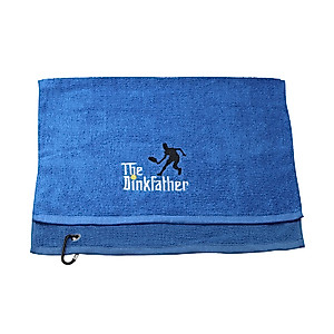 Pickleball Towel The Dinkfather Pickleball Embroidered Sports Teem Hand Towel Gift for Pickleball Player (The Dinkfather Towel)