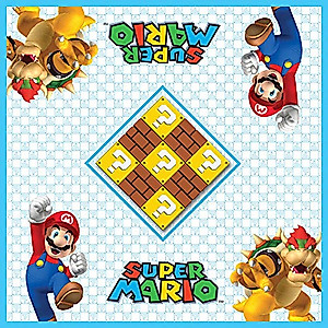 USAOPOLY Super Mario Checkers & Tic-Tac-Toe Collector's Game Set for 2 players | Featuring Mario & Bowser | Collectible Checkers and TicTacToe Perfect for Mario Fans, Model Number: CM005-637-002001-06