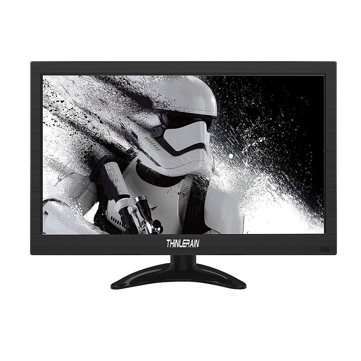 Thinlerain Small 13.3 inch Monitor HDMI Monitor 1366x768 LED Display Support HDMI VGA AV BNC USB Intput for PC Laptop Computer Home Kitchen Monitor, Built-in Speaker