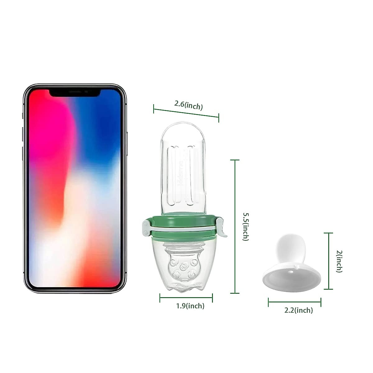 KidsMe 2-in-1 Silicone Baby Squeeze Bottle with Spoon -BPA Free Baby Food Bottle Squeeze Feeder Baby Feeding Supplies Pacifier for Toddlers Infants Babies 4 + Months