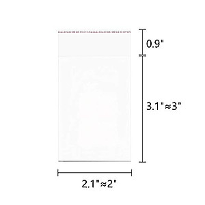 1000pcs 2x3'' Small Clear Cellophane Bags Self Sealing Adhesive Bags 1mil OPP Poly Bags for Jewelry Earrings Candies Bakery Candle Soap Cookie 9 Sizes to Choose from
