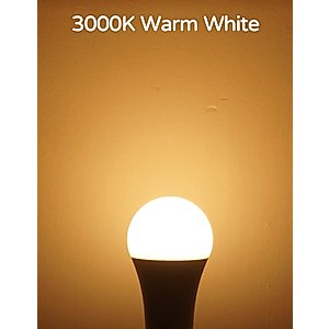 Torkase Outdoor Dusk to Dawn Light Bulbs, No Timer Required, 13W(100W Equivalent), 3000K Warm White, E26 A19 Automatic Sensor LED Bulb, Built-in Photocell Detector for Boundary Garage Patio, 2 Pack
