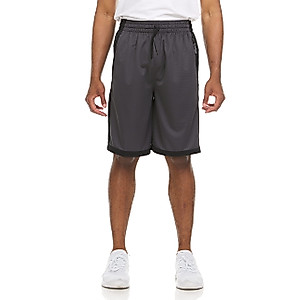Spalding Mens Guard Performance Basketball Short, Gravel, S