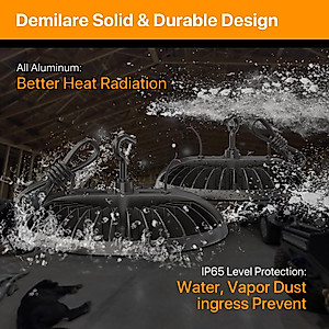 Dimmable Led High Bay Lights 150W 2Pack, 22500 lm UFO High Bay Led Light 5000K, High Bay Shop Lighting with US Plug, Commercial Light Fixture for Workshop, Garage, Warehouse