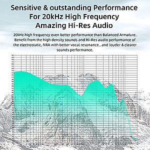 CCA NRA Wired Earbuds in Ear Monitor Headphones with Electrostatic and Dynamic Hybrid HiFi Drivers Noise Isolating 3.5mm Bass Earbuds with Detachable Tangle-Free Cord (with Mic)