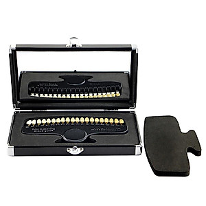 Junco Dental Teeth Shade Guide, Professional Porcelain 3D R-20 Tooth Whitening Shade Chart with 20 Colors