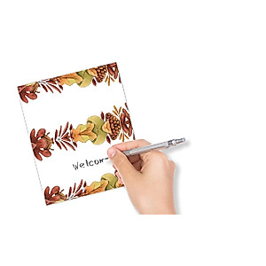 Table Place Card, Fall Harvest Thanksgiving Themed Tent Style Cards, Pack of 25 Half-Fold Reception Place Card, Perfect for Thanksgiving Dinner, Party, Birthday, Wedding, Banquet A10