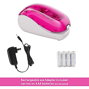 Craftinova Electric Stapler-Pink,Including 2000 Staples and 1 staple remover, Suitable for Palm Size and high Comfort，25 Sheet Capacity, AC Adapter or Battery Powered，Battery not Included
