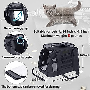 VEAGIA Cat Carrier,Pet Carrier,Cat Carriers for Medium Cats Under 25,Soft Puppy Travel Bag Carriers for Small Dogs Airline Approved