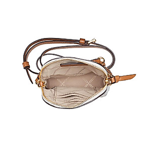 Michael Kors Jet Set Charm Small North/South Chain Phone Crossbody Vanilla/Acorn One Size