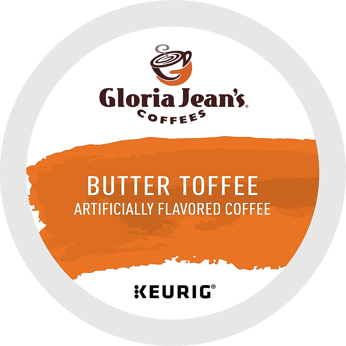 Gloria Jean's Coffees Butter Toffee, Single-Serve Keurig K-Cup Pods, Flavored Medium Roast Coffee, 96 Count, 24 Count (Pack of 4)