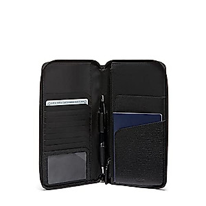 TUMI Nassau Travel Wallet - Black Embossed