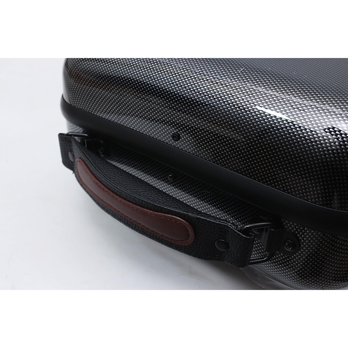 WUQIMUSC 16 inch Viola Case Durable Carbon Fiber Composite Oblong Viola Box fit For 15-17inch Adjustable