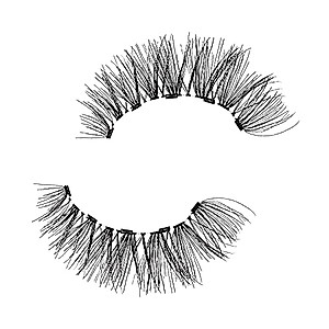 KISS Magnetic Eyeliner & Lash Kit, Tempt, 1 Pair of Synthetic False Eyelashes With 5 Double Strength Magnets and Smudge Proof, Biotin Infused Black Magnetic Eyeliner with Precision Tip Brush