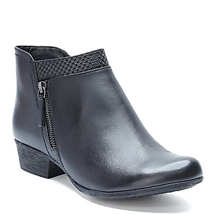 Rockport Women's Carly Bootie Ankle Boot, Black Leather, 7.5 M US