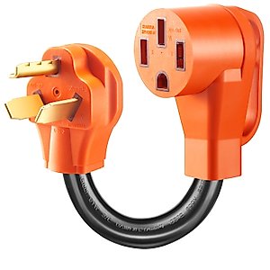 ELETHOR 30 Amp RV Generator Adapter, NEMA L5-30P Twist Lock Male Plug to NEMA L14-30R Female with Grip Handle, 12Inch Heavy-Duty UL Listed Adaptor for RV Trailer Camper
