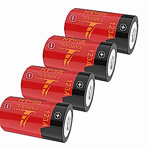 123A Rechargeable Batteries for Arlo, FARSAIL 4-Pack 800mAH ICR17335 NiMH Batteries for Arlo VMC3030 VMK3200 VMS3130 3230C 3430 3530 Wireless Security Cameras, Flashlight and More