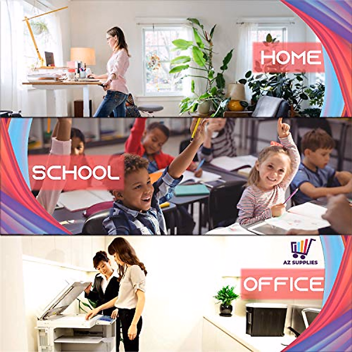 AZ SUPPLIES Compatible Toner Cartridge Replacement for Kyocera TK-897 1T02K00US0 1T02K0CUS0 1T02K0BUS0 1T02K0AUS0 FS-C8520MFP FS-C8525MFP TASKalfa 205c TASKalfa 255c (Black, Cyan, Magenta, Yellow)