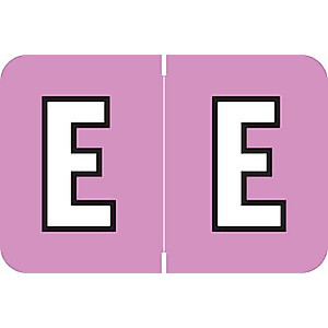 Doctor Stuff - File Folder Labels, Alphabet Letter E, PMA Alpha - PMPK Series Compatible Alpha Stickers, Lavender, 1" x 1-1/2", 225 Labels per Package