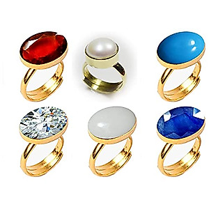 GemsOnClick Natural Ruby Flat Adjustable Ring 14k Gold Plated Certified Gemstone Chakra Healing Adjustable Ring Size 8 to 13