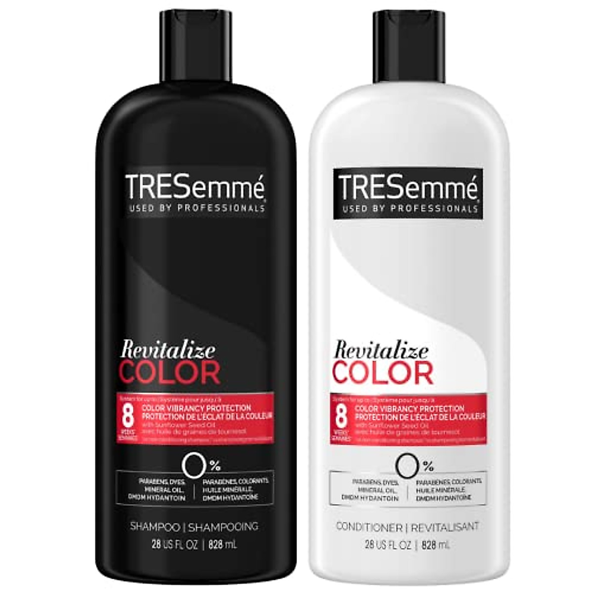 Tresemme Shampoo and Conditioner Set, Color Revitalize, Protects Hair Color for Weeks with Sunflower Seed Oil for Healthy Hair, 28 Fl Oz each
