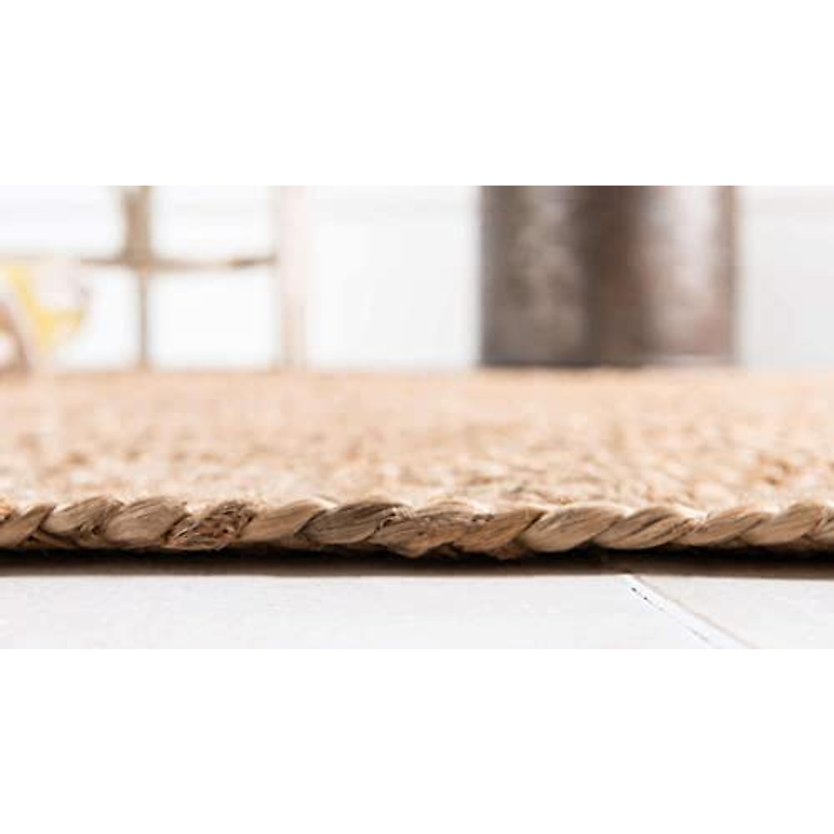 THE PIKKU INTERNATIONAL - Handmade Jute Rug Oval Hand Woven Farmhouse Jute Area Rug (7 x 11 ft)