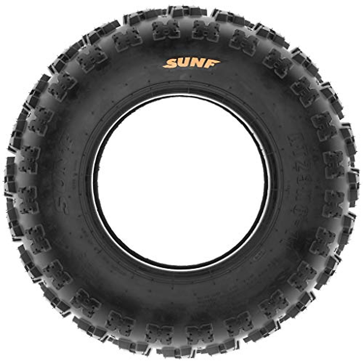 Set of 4 SunF 21x7-10 Front & 20x11-8 Rear ATV UTV Knobby Sport Tires,6 PR Tubeless A027