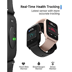 TOOBUR Smart Watch for Men Women Alexa Built-in, 1.8" IP68 Waterproof Fitness Watch with Call Function, Heart Rate & Sleep Monitor, 100 Sport Modes Fitness Tracker Android iOS Compatible