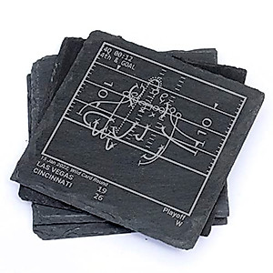 Greatest Bengals Plays: Slate Coasters (Set of 4) | Best Gift Idea for Sports Lovers | Bengals Historic Moments Gifts