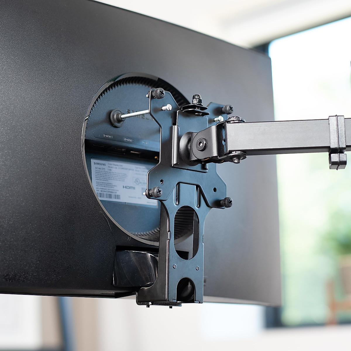 VIVO Quick Attach VESA Adapter Plate Bracket Designed for Samsung CF397 and CRG5 Monitors, 24 and 32 inch Full HD Curved Screens, MOUNT-SG03CF