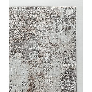 Glory Rugs Modern Abstract Area Rug 8x10 Cream Gold Faded Large Rugs Living Room Bedroom Home and Office