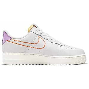 Nike Women's Air Force 1 '07 Shoes, White/Safety Orange Sail Prime, 9