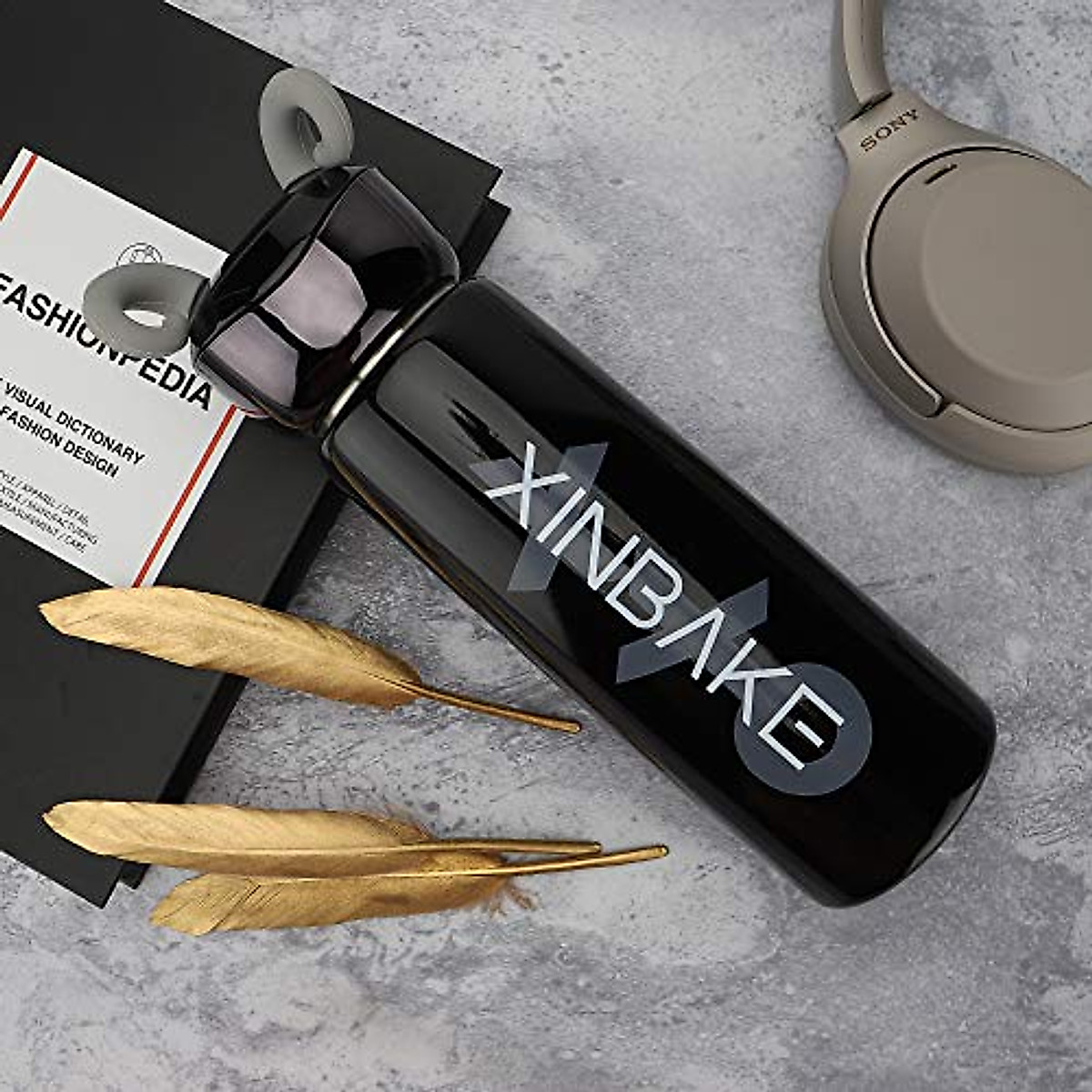 Vacuum Mug for kids Cute Shofar Thermos 2019 New Stainless Steel Hot Water Bottle Travel Cup（Black）