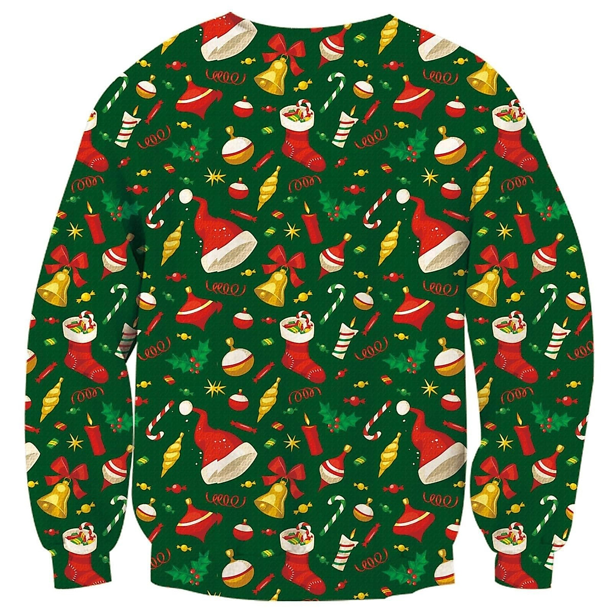 BLUBUKLKUN clip coupon deals Ugly Christmas Sweatshirt for Women Long Sleeve 3D Printed Christmas Print Crew Neck Sweatshirt Top Bohemian (AG, S)