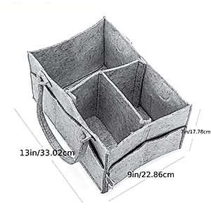 Everyday Baby Diaper Caddy organizer -Thick Heavy Duty Portable Nursery Storage Bin and Car Caddy Organizer - Felt Baby Diaper Bag for Storage with Handle –New Born Essentials Baby Gifts