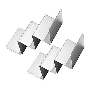 Cabilock Taco Stand 4 Pcs Stainless Steel Burrito Stand Tortillas Corn Mexican Pancake Stand Mexican Pancake Rack Stainless Steel Home Taco Holder Home Household Pancakes