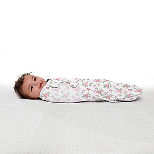 SwaddleMe Luxe Easy Change Swaddle – Size Small/Medium, 0-3 Months, 2-Pack (Water Color Floral)