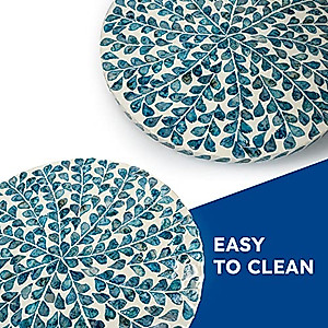 CLAYNIX Lazy Susan for Countertop - Lazy Susan for Table, Mother of Pearl Turntable Organizer, Wood Round Spinning Tray Rotating for Kitchen, Cabinet, Counter Spice Pantry.12.5 Inch