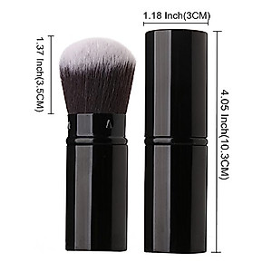 Retractable Makeup Blush Brushes, Sinide Professional Kabuki Brush Set - Best Foundation Brush Travel Kit for Mineral Powder,Contouring, Cream or Liquid Cosmetics