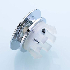 Orhemus Solid Brass Sink Overflow Cap Round Hole Cover for Bathroom Basin, Polished Chrome Finished