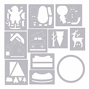 Sizzix Thinlits Dies Globes by Tim Holtz, 11-Pack, Tiny Snowglobes 11 Count