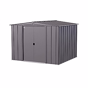 Arrow Classic Steel Storage Shed, 8x8, Charcoal