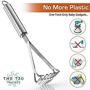 Mighty Masher – Stainless Steel Baby Food Masher | Mini Avocado Masher, Stainless Steel Potato Masher | Food Masher Tool, Baby Food Smasher | Egg, Rice, Fruit smasher for baby