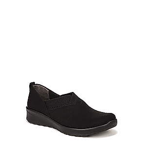 BZees Womens Game Plan Washable Comfort Slip On Sneaker Black 7.5 M