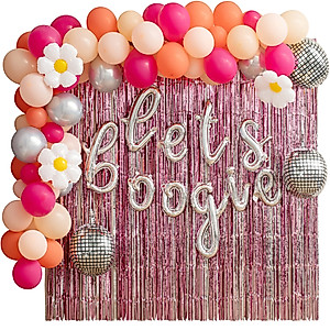 Let's Boogie Groovy Party Decorations Kit [95 Piece Set]- 70s Party Decorations, Hippie Party Decorations All-in-One Kit, Groovy Decor for Retro Birthday, Flower Power Party Decorations