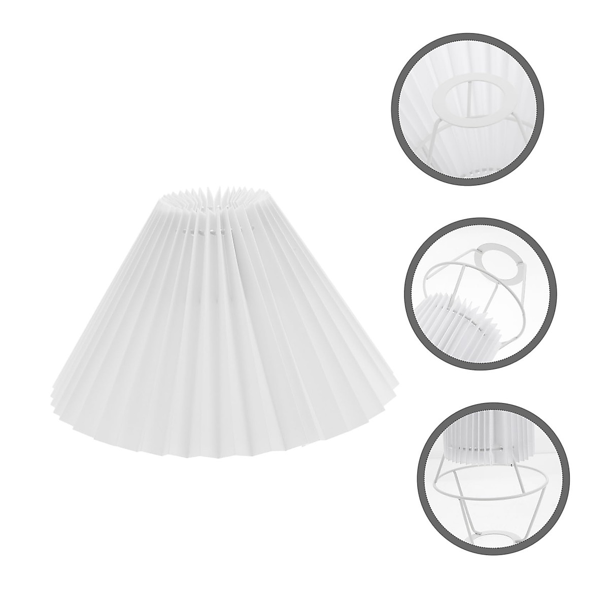 NOLITOY 1Pc Pleated lampshade retro home decor flower embellishments white lamp shade table fabric lamp shade Table Lamp Lampshade mushroom lamp Durable Lampshade Cloth Lampshade Simple