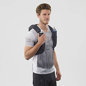 Salomon Advanced Skin 12 Set Unisex Trail Running Vest Backpack, Ebony, X-Small